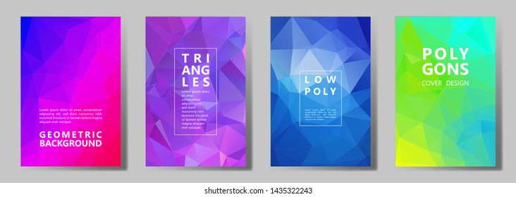 Facet Low Poly Modern Cover Page Stock Vector (Royalty Free) 1489002866