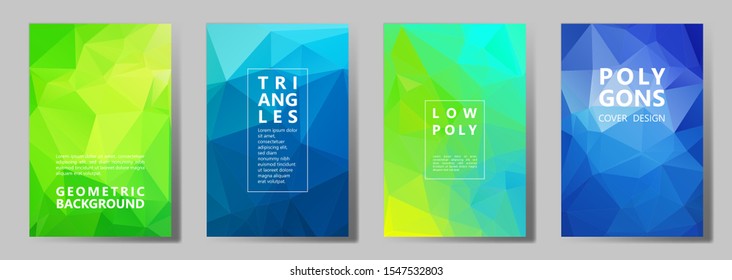 Facet Triangles Modern Brochure Covers Vector Stock Vector (Royalty ...