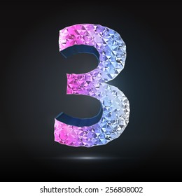 Faceted 3d Diamond Font Glamour Letter Stock Vector (Royalty Free ...
