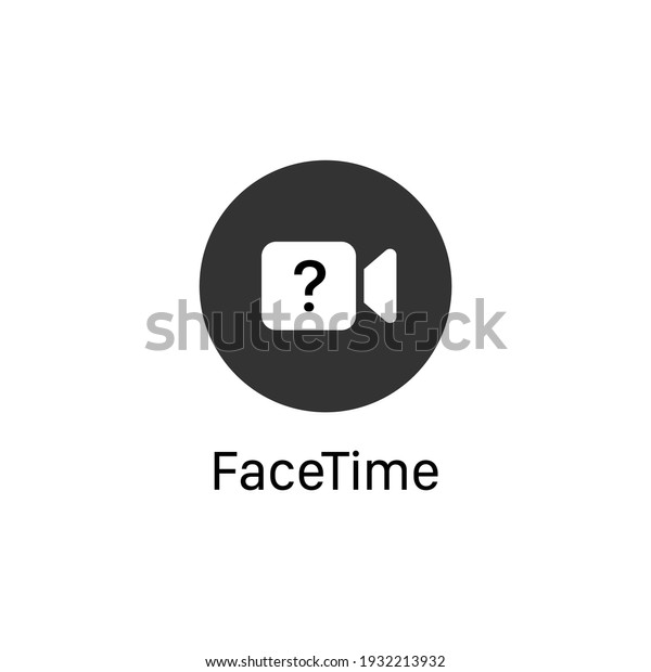 Facetime Icon Isolated On White Background Stock Vector (Royalty Free ...