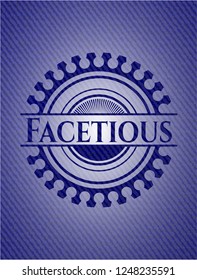 Facetious Badge Jean Texture Stock Vector (Royalty Free) 1248235591 ...