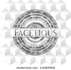 Facetious Realistic Grey Emblem Cube White Stock Vector (Royalty Free ...