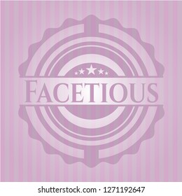 Facetious Realistic Pink Emblem Stock Vector (Royalty Free) 1271192647 ...