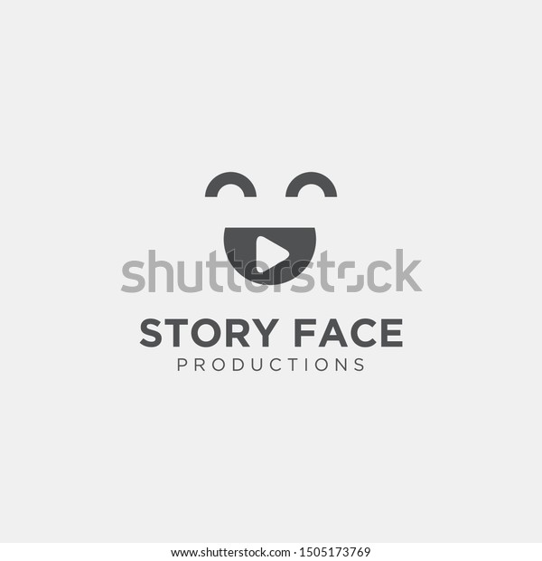 Facial Expression Logos Play Videos Stock Vector (Royalty Free ...