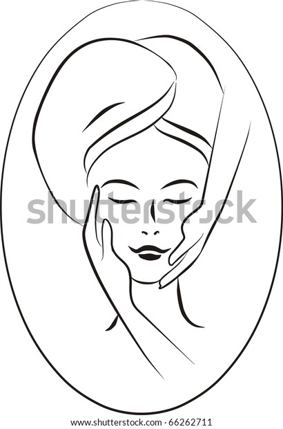 Facial Massage Sketch Concept Stock Vector (Royalty Free) 66262711