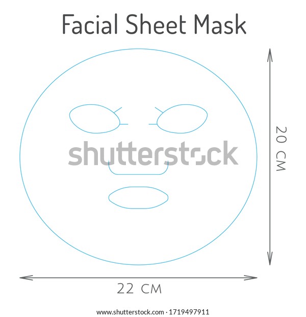 Facial Sheet Mask Cutout Stencil Design Stock Vector (Royalty Free ...