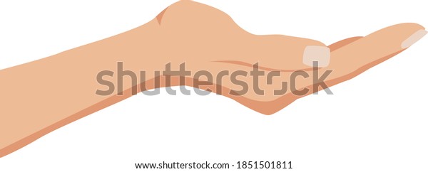 Facing Womans Hand Vector Illustration Isolated Stock Vector (Royalty ...