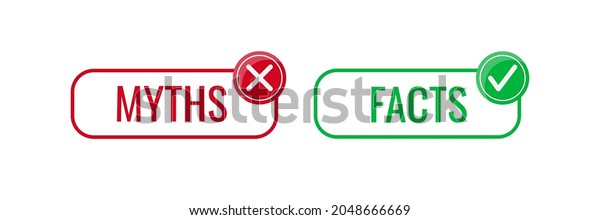 Fact Myth Icon Vector Set True Stock Vector (Royalty Free) 2048666669 ...