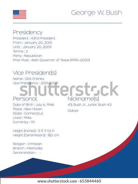Fact Sheet Information United States America: vector de stock (libre de ...