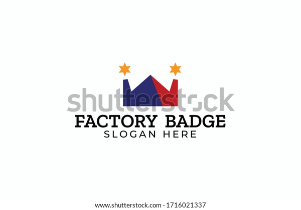 Factory Badge Logo Vector Concept Simple Stock Vector (Royalty Free ...