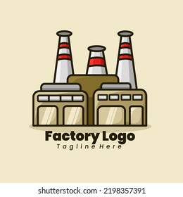 Factory Building Logo Design Creative Concept Stock Vector (Royalty ...