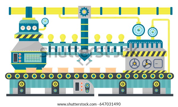 Cajones de cartón de línea industrial transportador de fábrica. Sistema ...