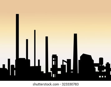 Factory Morning Vector Stock Vector (Royalty Free) 365131490
