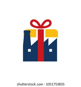 Factory Gift Logo Icon Design Stock Vector (Royalty Free) 1051753835