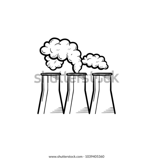 Factory Hand Drawn Outline Doodle Icon Stock Vector (Royalty Free ...