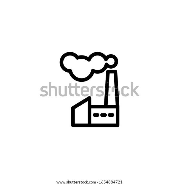 Factory Icon Line Design Template Vector Stock Vector (Royalty Free ...