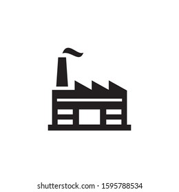 Old Factory Vector Silhouette Pictogram On Stock Vector (Royalty Free ...