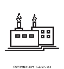 Factory Icon Vector Industrial Building Pictogram Stock Vector (Royalty ...