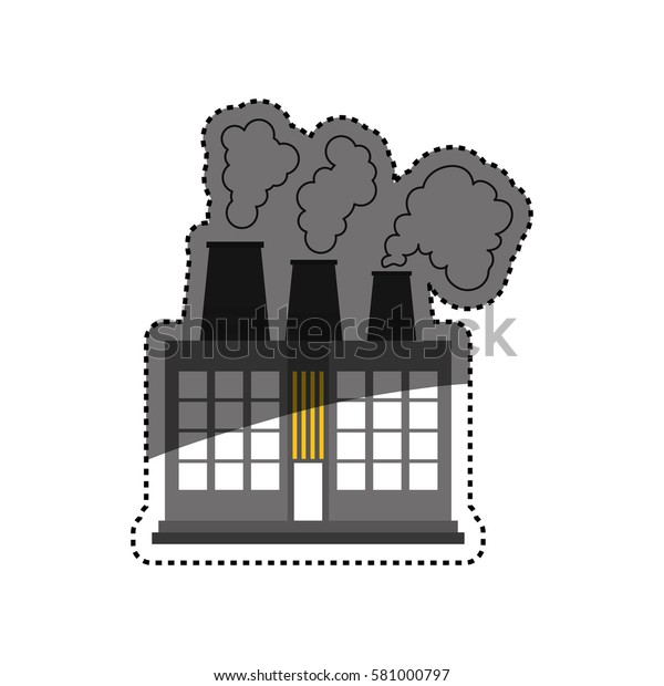 Factory Industry Building Symbol Icon Vector Stock Vector (Royalty Free ...