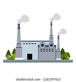 Factory On Street Stock Vector (Royalty Free) 1261597615 | Shutterstock