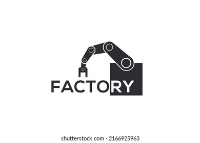 Factory Robotic Logo Design Modern Technology Stock Vector (Royalty ...
