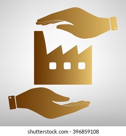 Factory Sign Golden Effect Stock Vector (Royalty Free) 396859108 ...
