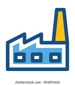 Vector Factory Building Illustration Industrial Symbol Stock Vector ...