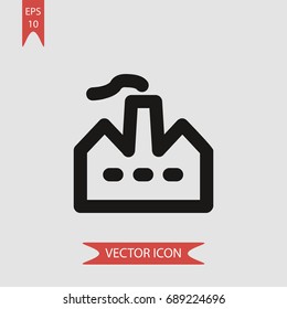 Factory Vector Icon Illustration Symbol Stock Vector (Royalty Free ...