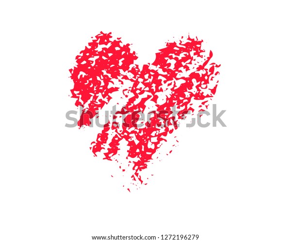 Faded Red Heart Vector Illustration On Stock Vector (Royalty Free ...