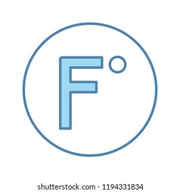 Fahrenheit Degrees Temperature Color Icon Fahrenheit Stock Vector ...