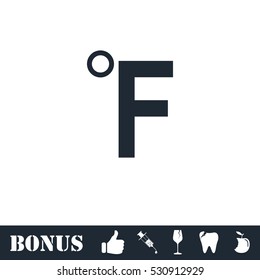 Fahrenheit Icon Flat Vector Illustration Symbol Stock Vector (Royalty ...