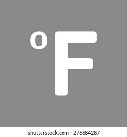 Degree Symbol Fahrenheit On White Background Stock Vector (Royalty Free ...