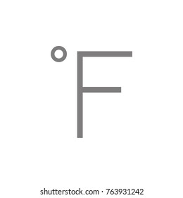 Fahrenheit Symbol Temperature Icon Web Element Stock Vector (Royalty ...