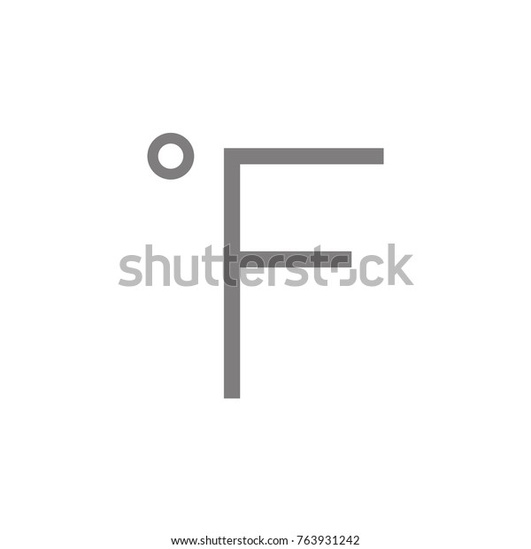 Fahrenheit Symbol Temperature Icon Web Element Stock Vector (Royalty ...