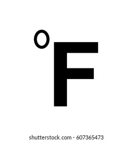 Fahrenheit Symbol Temperature Isolated Vector Stock Vector (Royalty ...