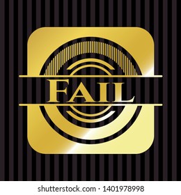 Fail Golden Badge Emblem Vector Illustration Stock Vector (Royalty Free ...