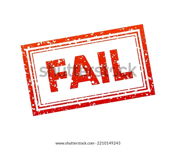 Fail Grunge Stamp Red Badge Shabby Stock Vector (Royalty Free ...