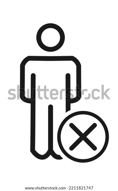 Fail Icon Human Illustration Cross Mark Stock Vector (Royalty Free ...