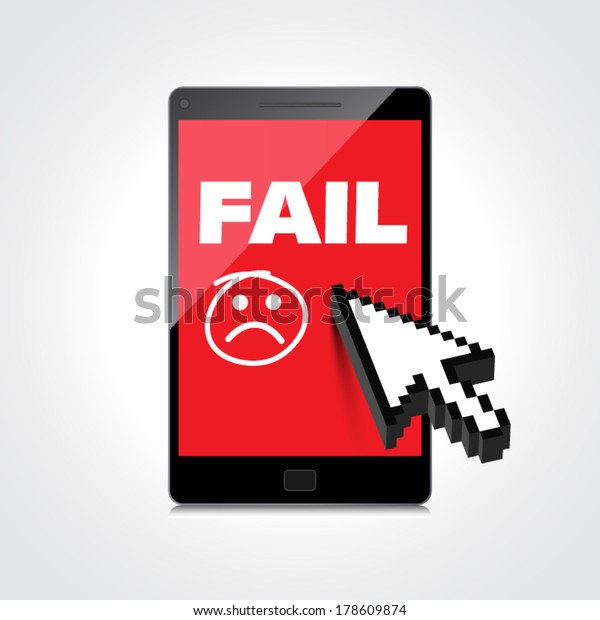 Fail Lost Concepts Display On Highquality Stock Vector (Royalty Free ...