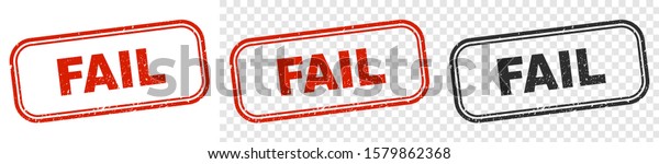 Fail Stamp Fail Square Grunge Sign Stock Vector (Royalty Free ...