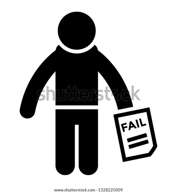 Fail Student Pictogram Result Concept Stock Vector (Royalty Free ...