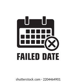 Failed Date Icon Agenda Icon Stock Vector (Royalty Free) 2204464901 ...
