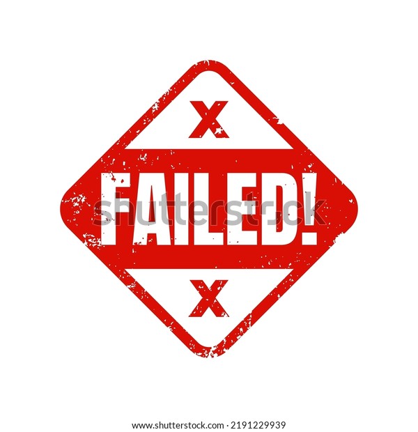 Failed Rubber Stamp Rhombus Shape Vector Stock Vector (Royalty Free ...