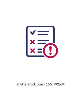 Failed Test Icon Web Stock Vector (Royalty Free) 1657317736