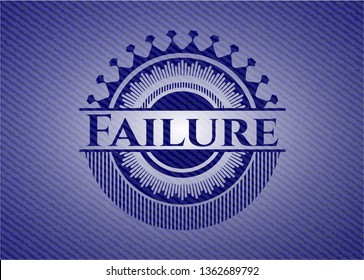 Failure Badge Denim Background Stock Vector (Royalty Free) 1362689792 ...