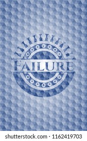 Failure Blue Polygonal Emblem Stock Vector (Royalty Free) 1162419703 ...
