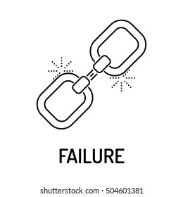 Failure Line Icon Stock Vector (Royalty Free) 504601381 | Shutterstock