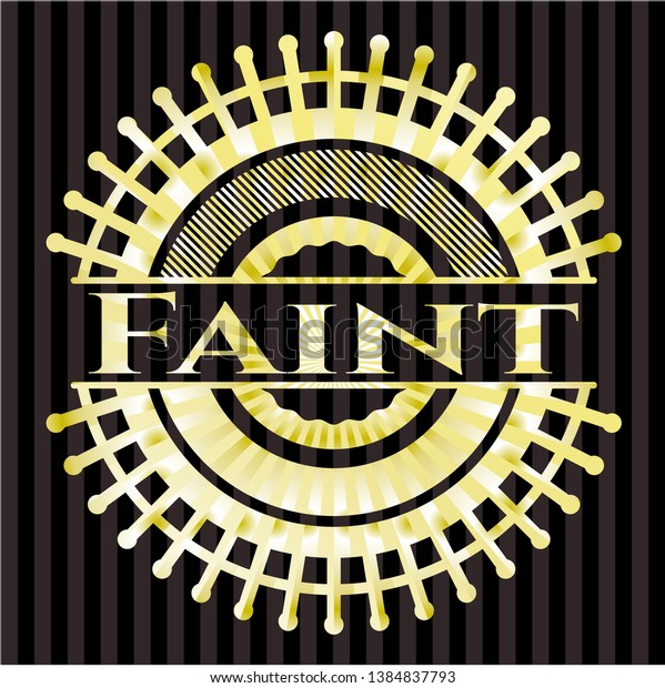 Faint Gold Shiny Badge Vector Illustration Stock Vector (Royalty Free ...