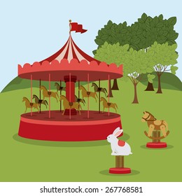 Fair Design Over Landscape Background Vector Stock Vector (Royalty Free ...