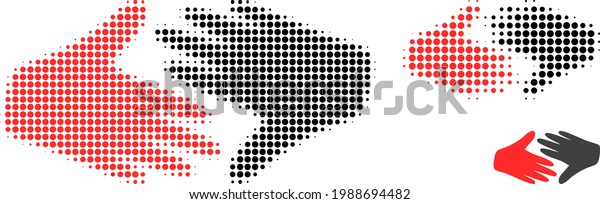 Fair Trade Handshake Halftone Dotted Icon Stock Vector (Royalty Free ...